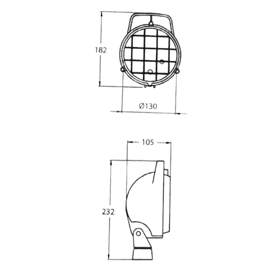 ΦΑΝΟΣ ΕΡΓΑΣΙΑΣ DASTERI ΜΕ ΔΙΑΚΟΠΤΗ 12V-24V - ΚΟΛΛΙΑΣ
