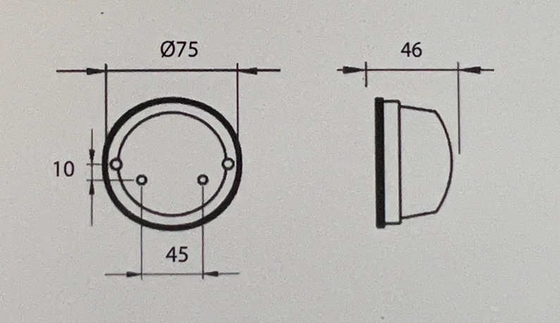 ΦΑΝΑΡΙ DASTERI ΚΟΚΚΙΝΟ ΣΤΟΠ 12V/24V - ΚΟΛΛΙΑΣ